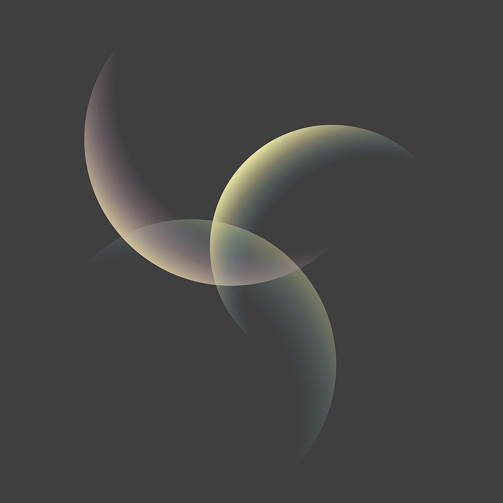 Abstract crescent shapes overlapping gracefully | Free Vector ...