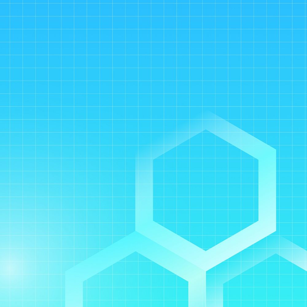 Hexagonal blue grid gradient background | Free Photo Illustration ...
