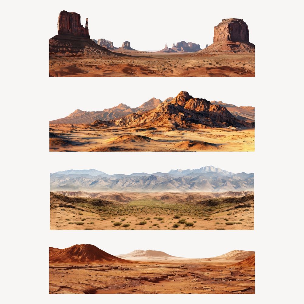 Desert landscape design element set | Free Photo - rawpixel