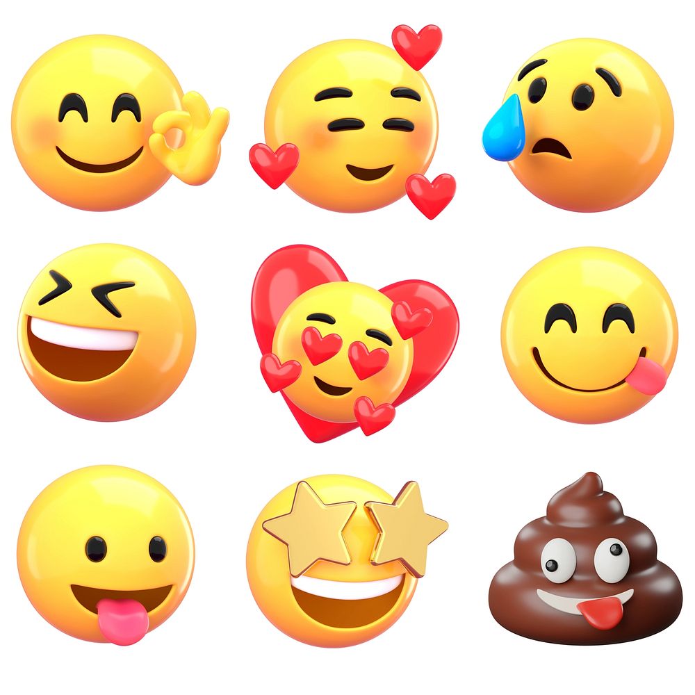 Emoticon design element set | Free Photo - rawpixel