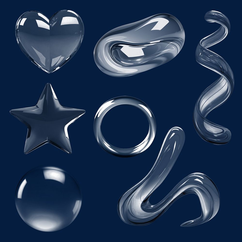 3D glass shape design element | Free Photo - rawpixel