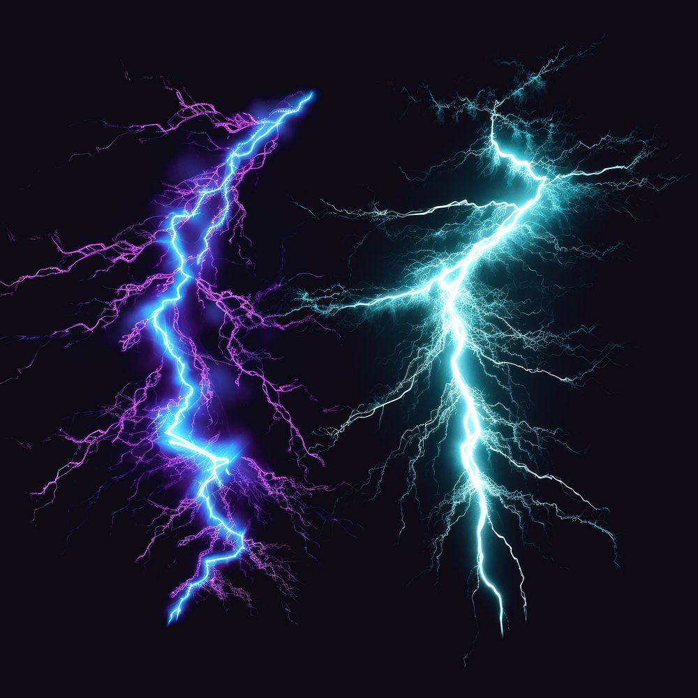 Lightning design element set | Free Photo - rawpixel