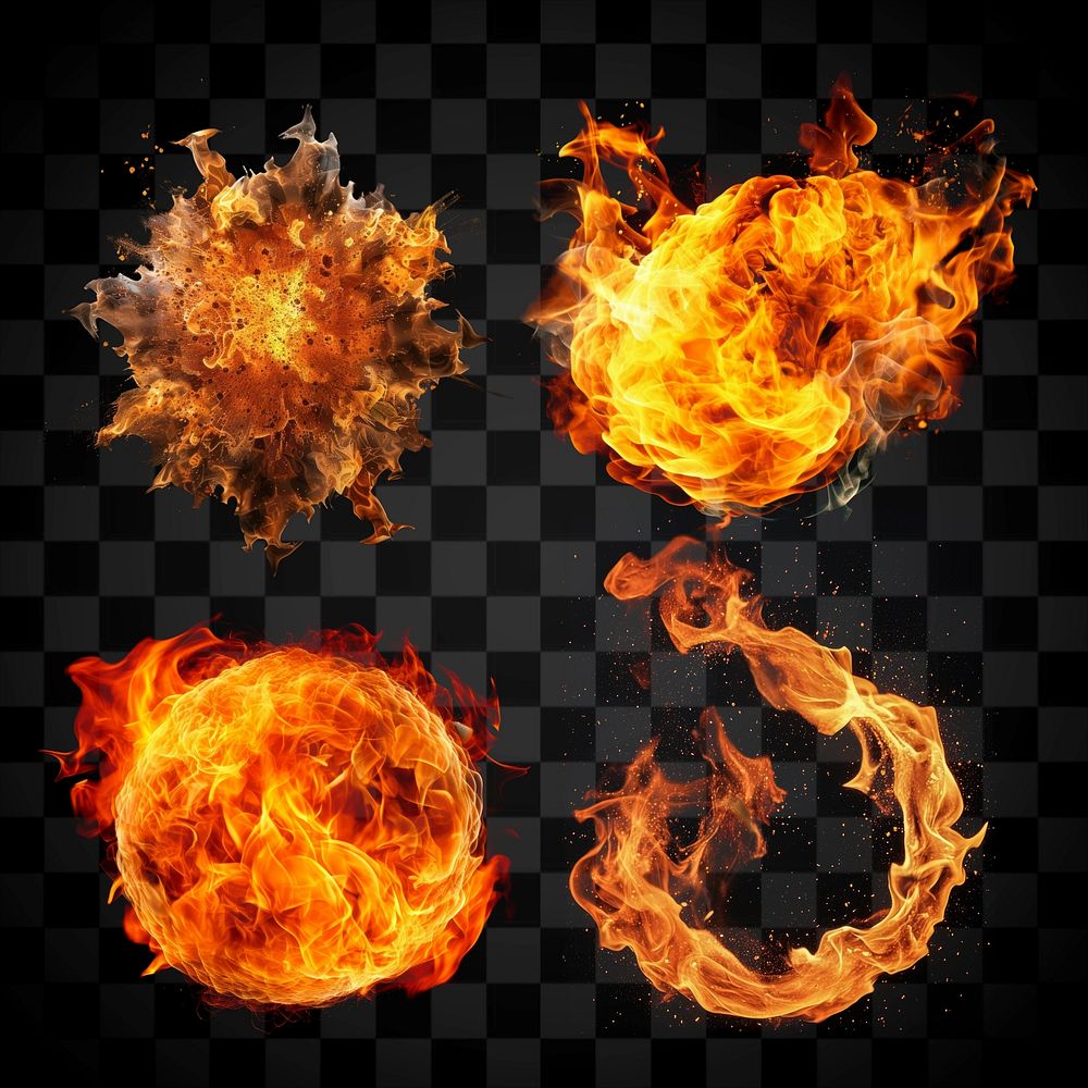 Flame design element set | Free Photo - rawpixel