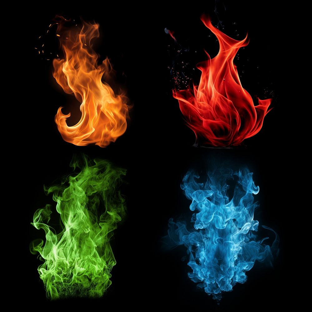Flame design element set | Free Photo - rawpixel