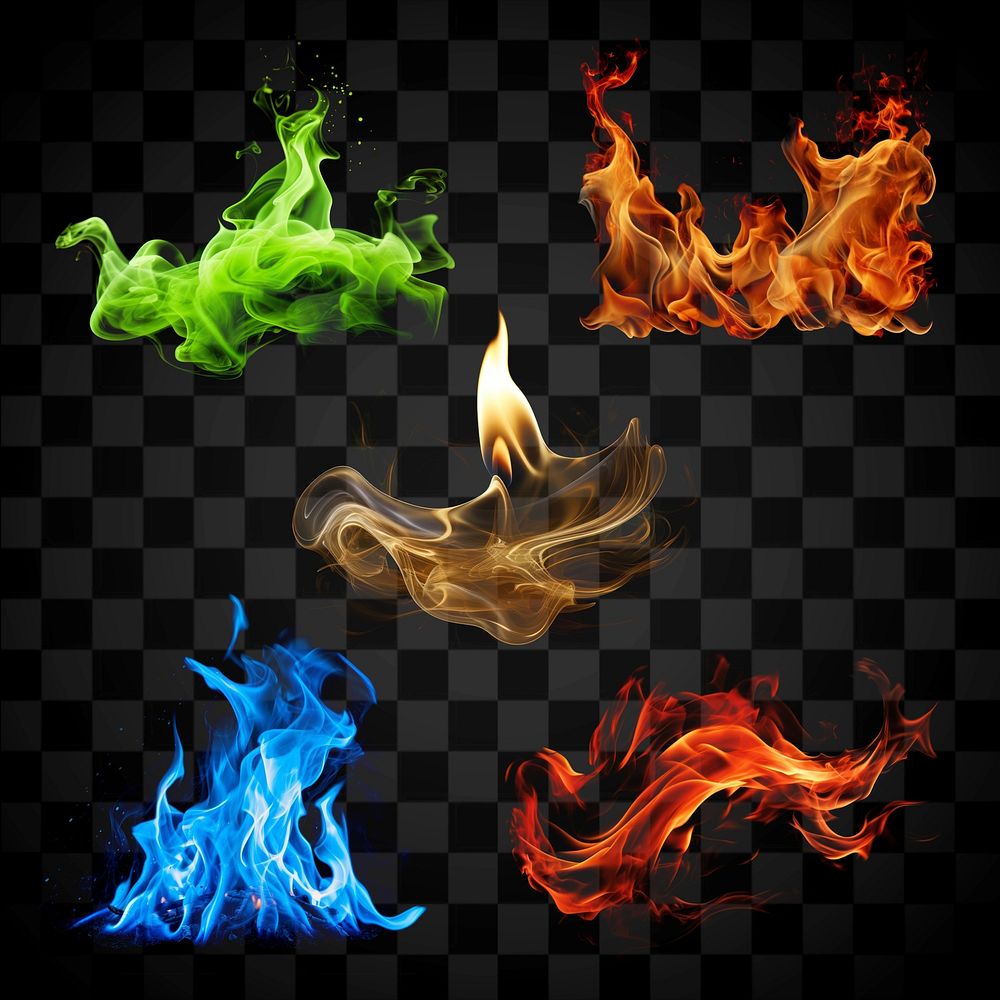 Flame design element set | Free Photo - rawpixel