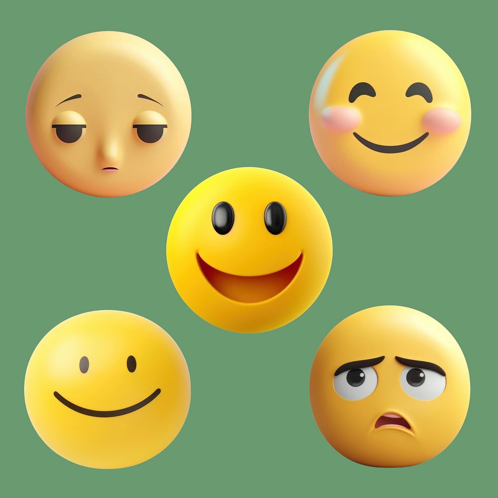 Yellow emoticon design element set | Free Photo - rawpixel