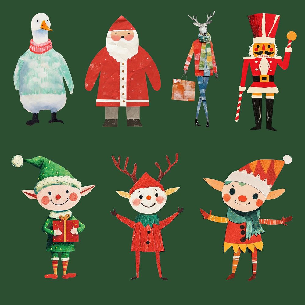 Christmas paper collage design element | Free Photo - rawpixel