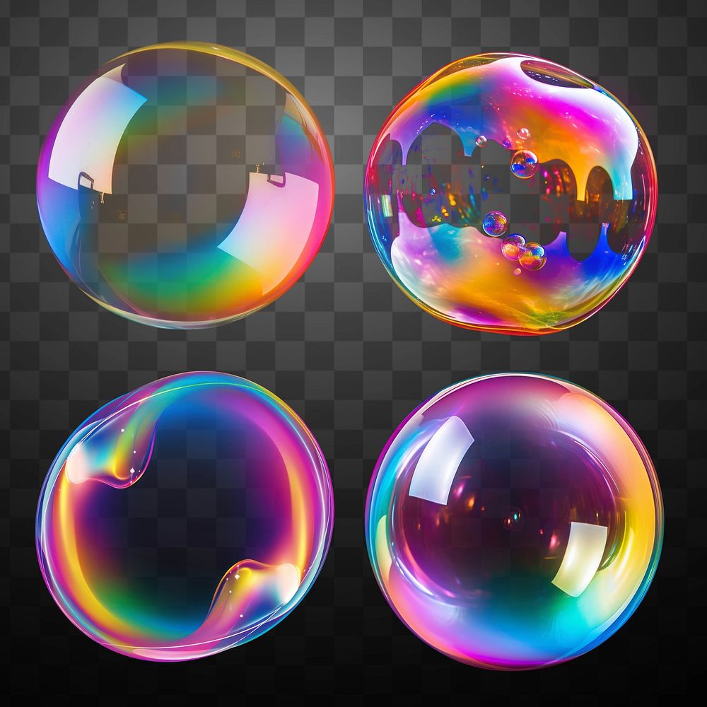 Soap bubble design element set | Free Photo - rawpixel