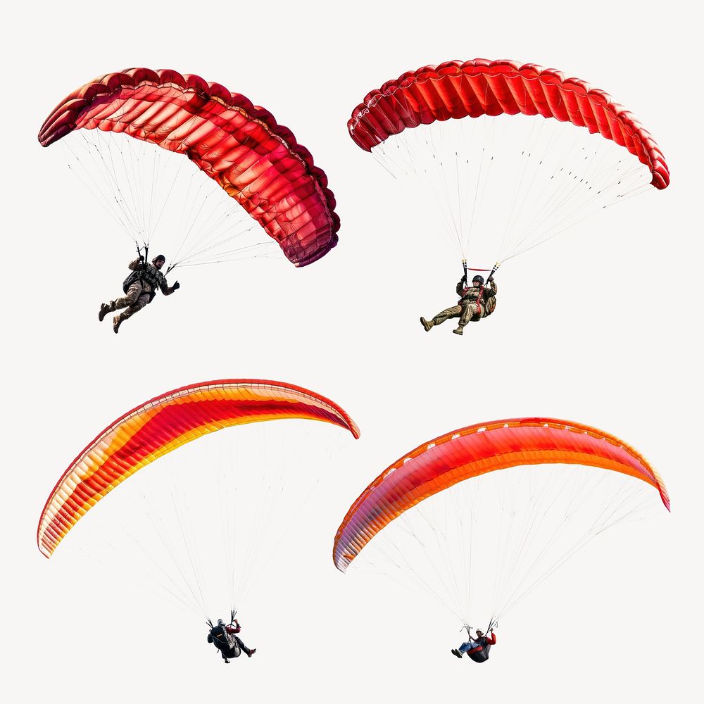 Paragliding design element set | Free Photo - rawpixel