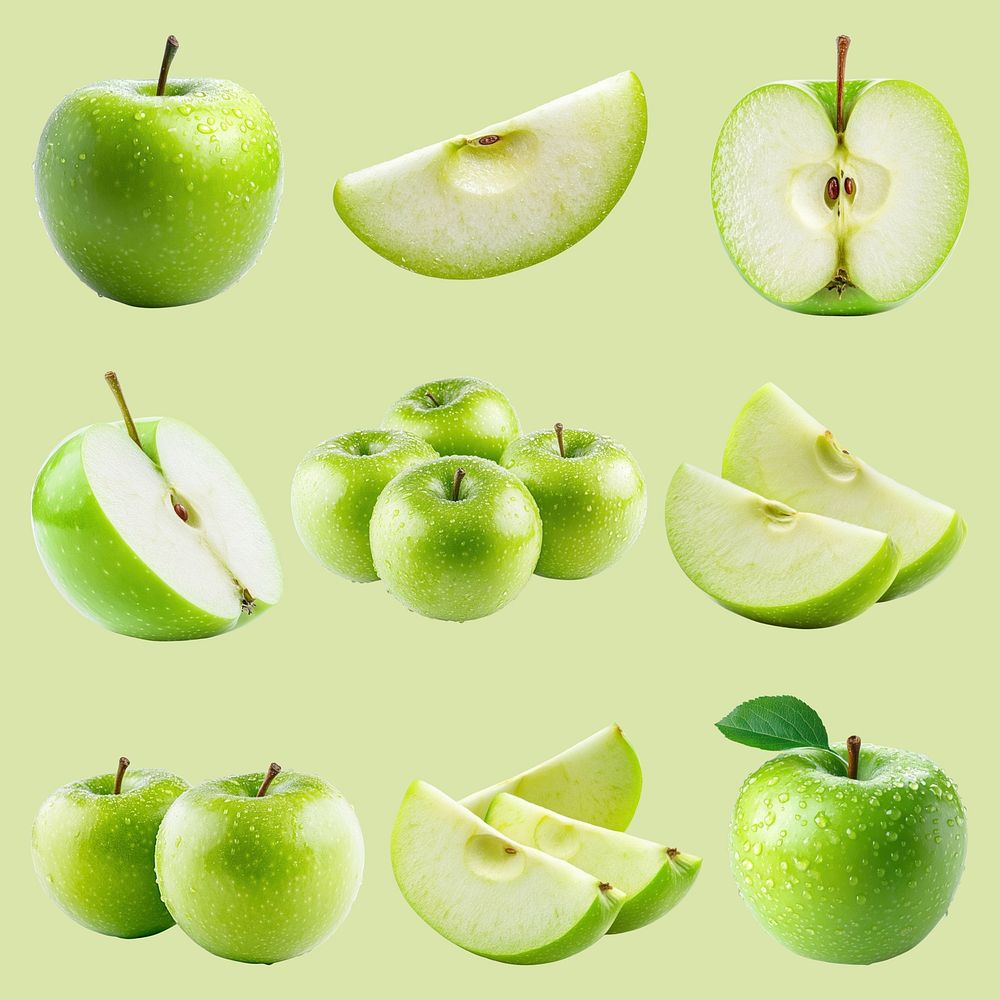 green apple fruit design element | Free Photo - rawpixel