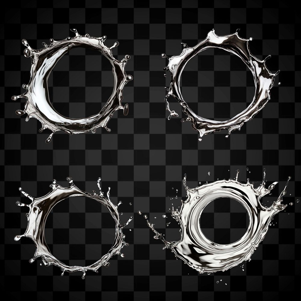 Chrome liquid splash design element | Premium PSD - rawpixel