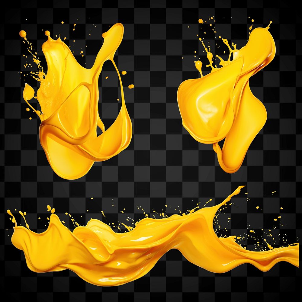 Yellow liquid splash design element | Premium PSD - rawpixel
