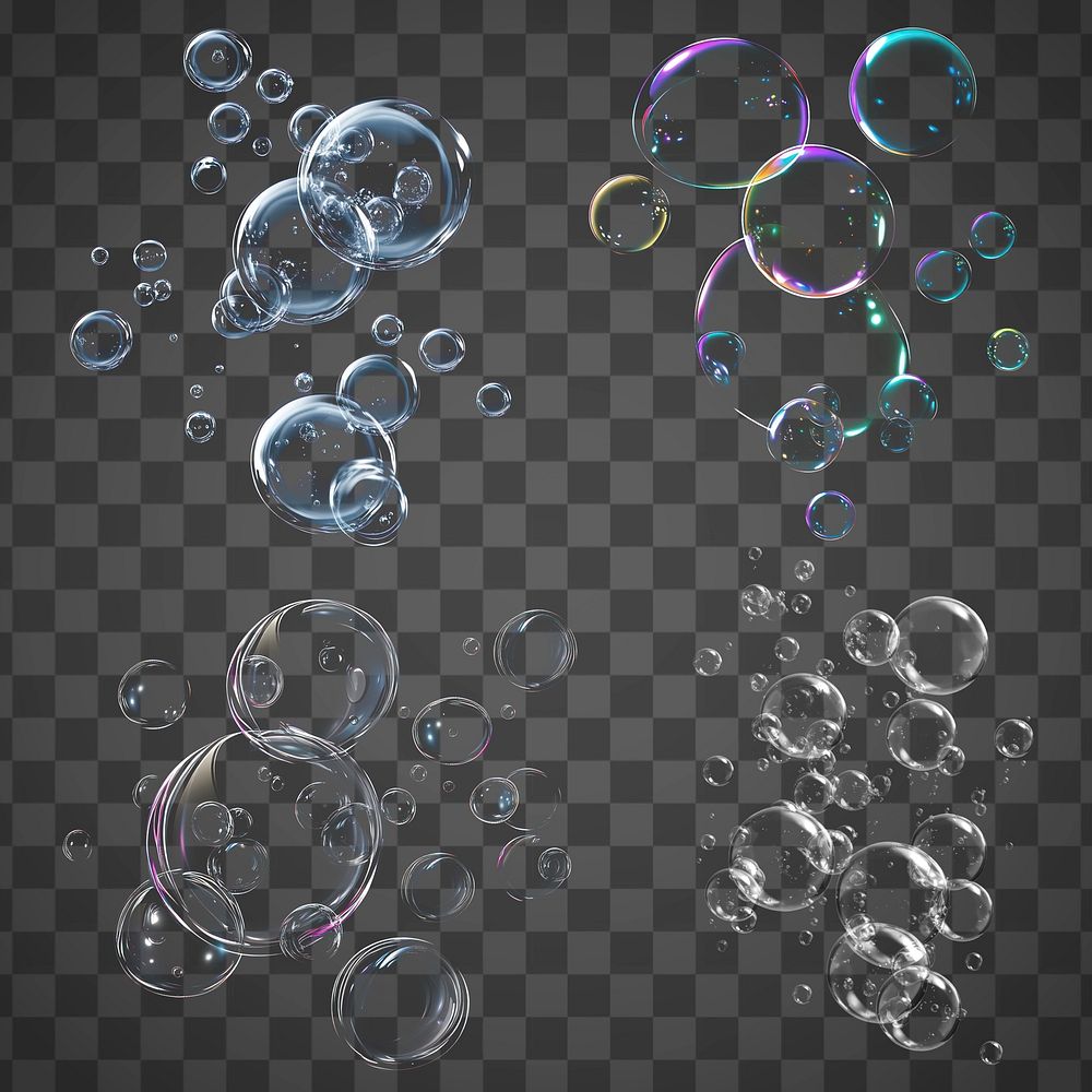 Soap bubble design element set | Premium PSD - rawpixel