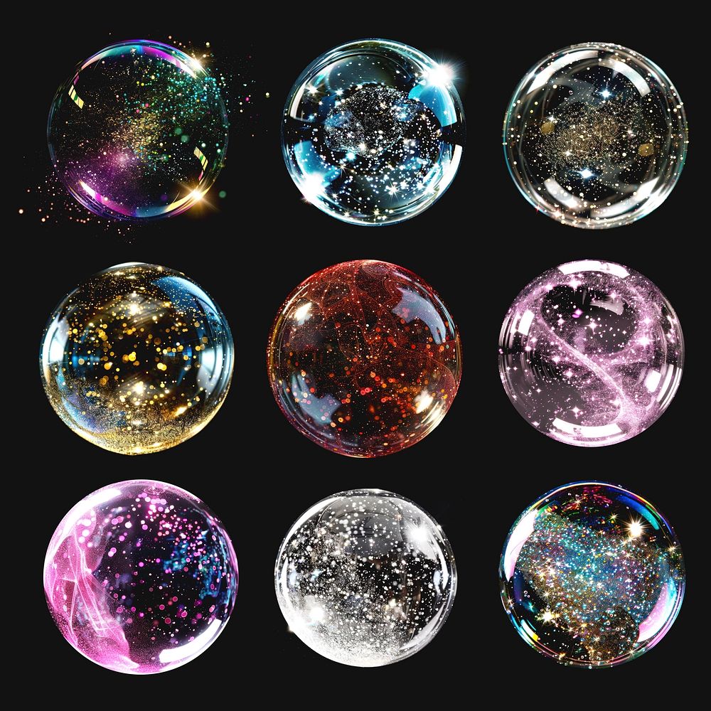 Soap bubble design element set | Premium PSD - rawpixel