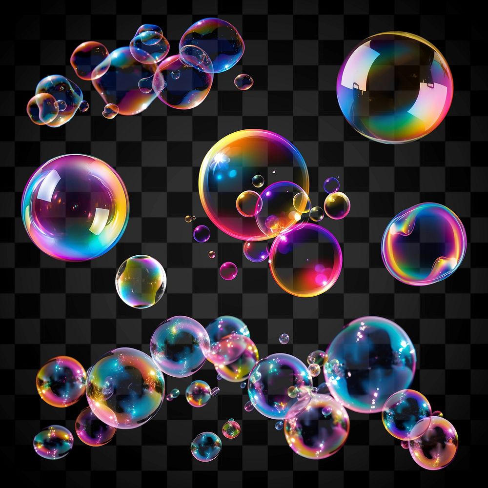 Soap bubble design element set | Premium PSD - rawpixel