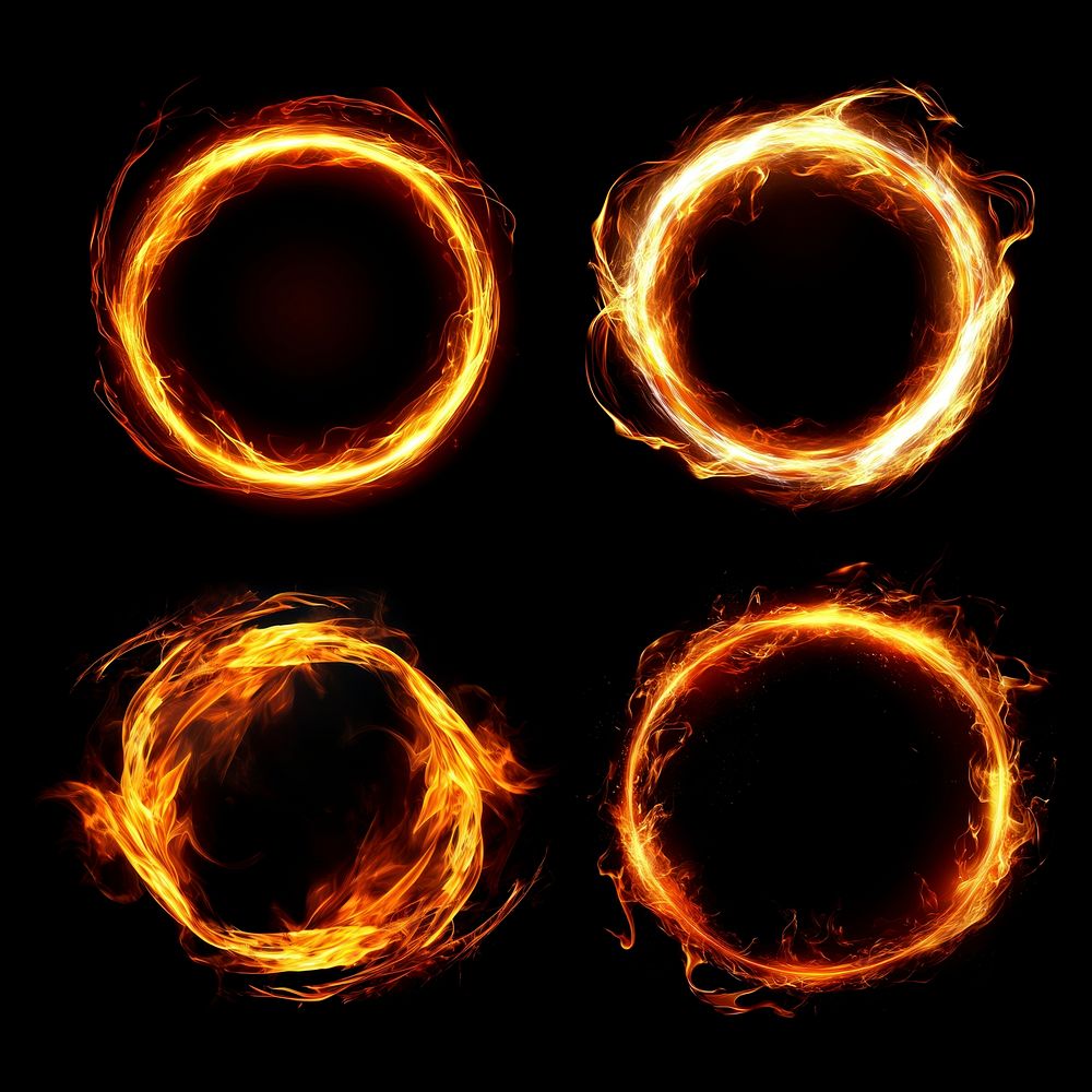 Flame circle frame design element | Premium PSD - rawpixel