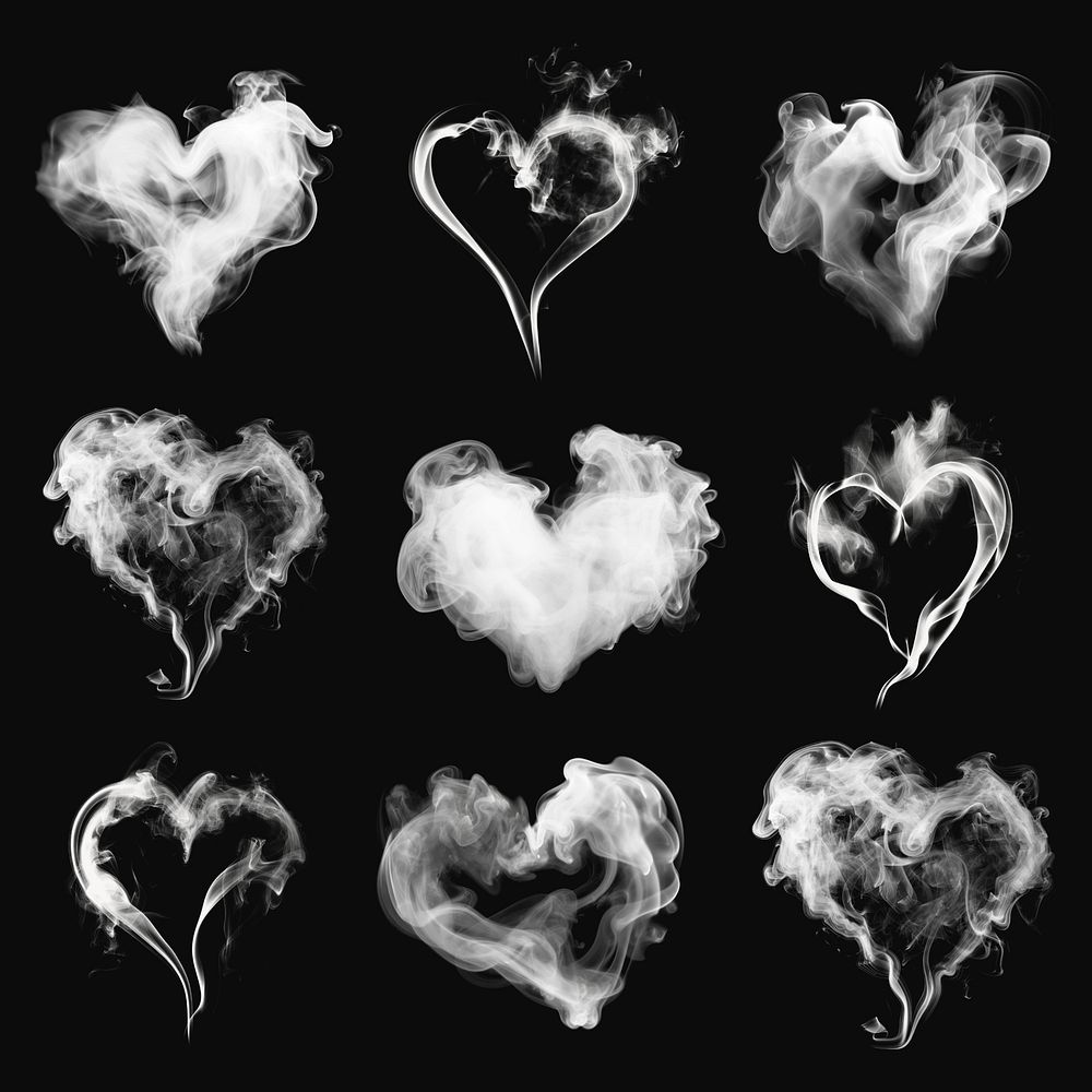 Heart shape smoke effect design | Premium PSD - rawpixel