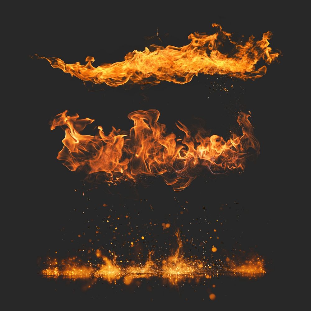 Flames design element set | Free Photo - rawpixel