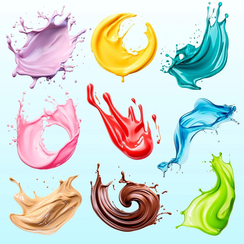 Liquid color splash design element | Premium PSD - rawpixel