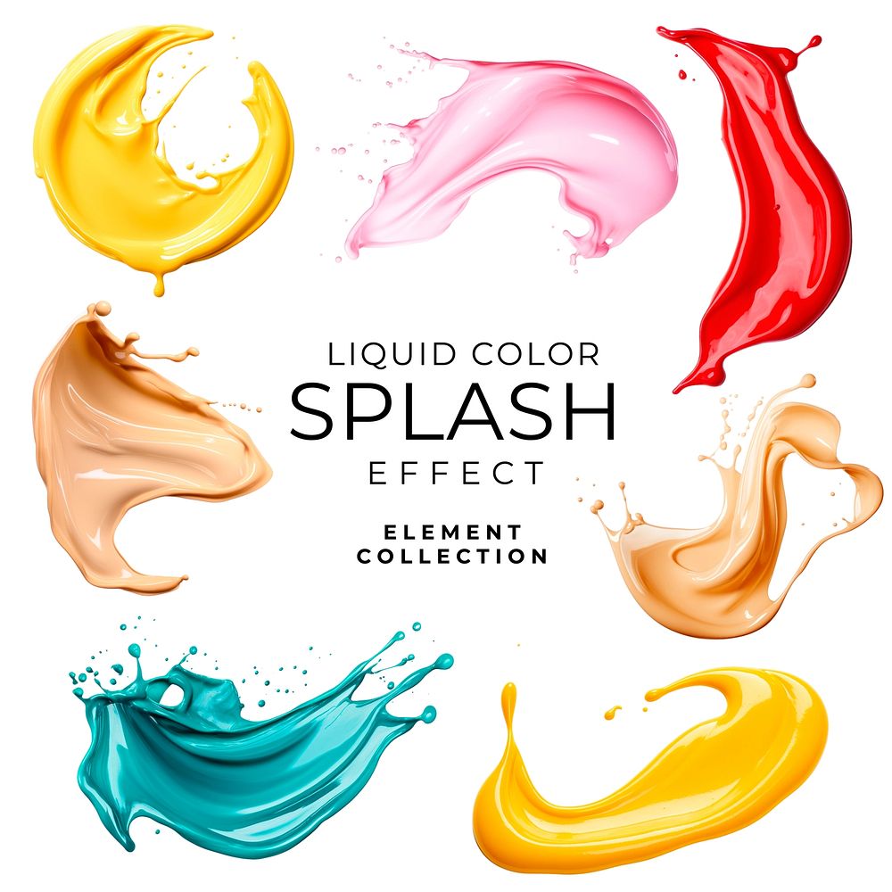 Liquid color splash design element | Premium PSD - rawpixel