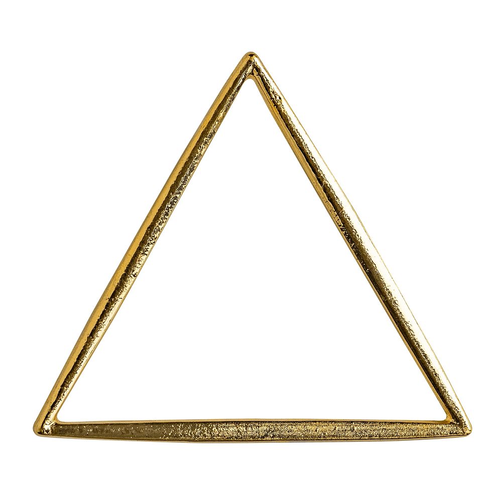 Golden triangle, metallic triangle, shiny | Premium Photo - rawpixel
