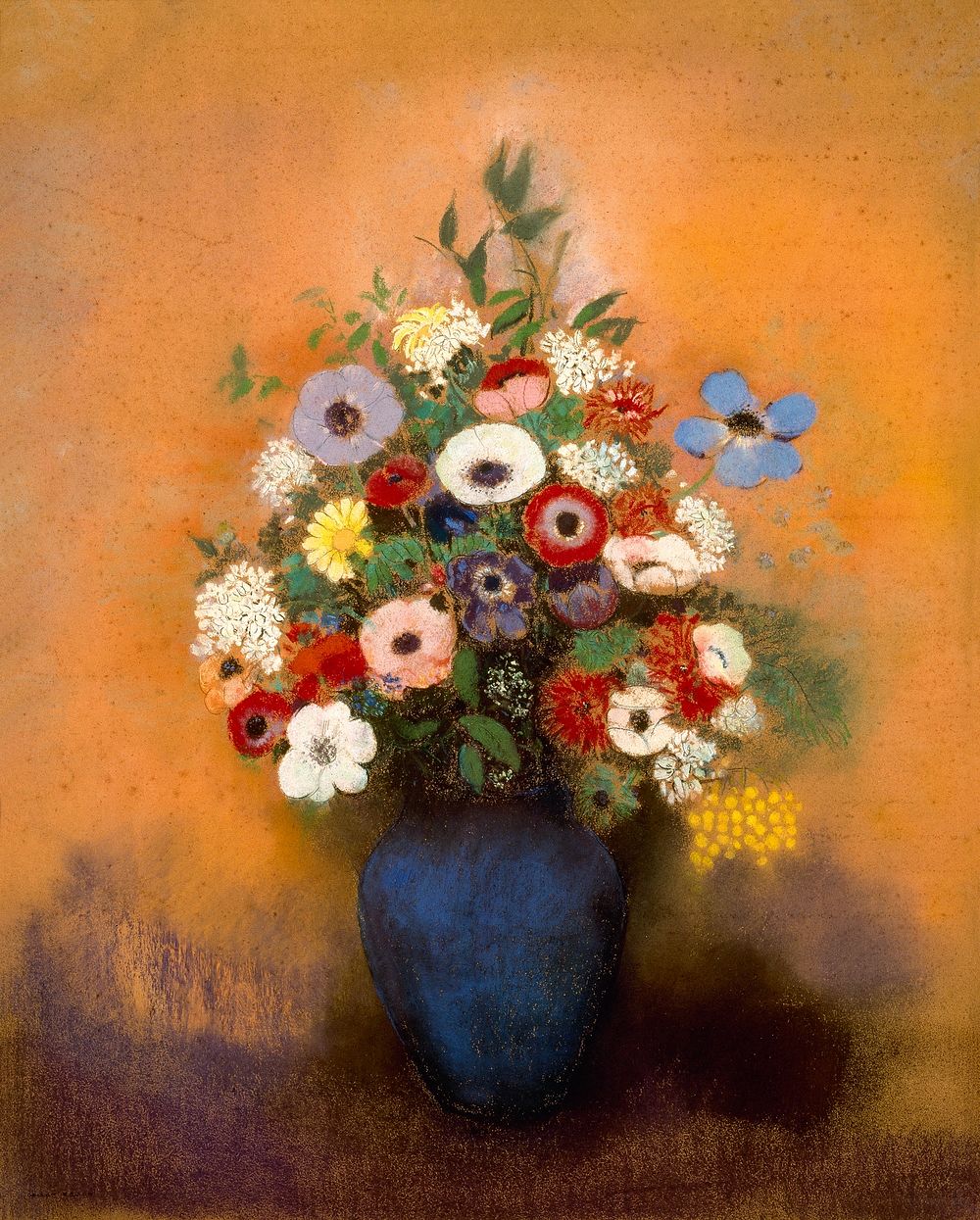 Odilon Redon (1840-1916) "Anemones et | Free Photo Illustration - rawpixel