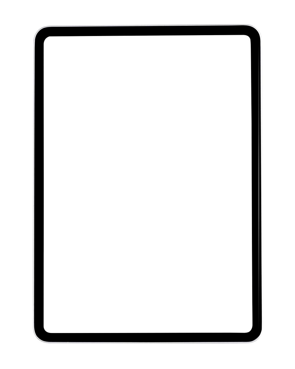 Blank white tablet screen black | Premium Photo - rawpixel