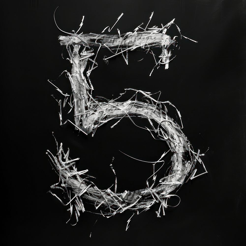 Number 5 background black black | Free Photo Illustration - rawpixel