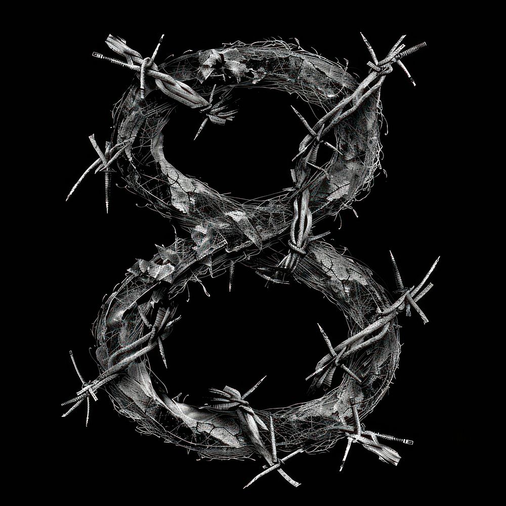 Number 8 background wire illustration. | Free Photo Illustration - rawpixel