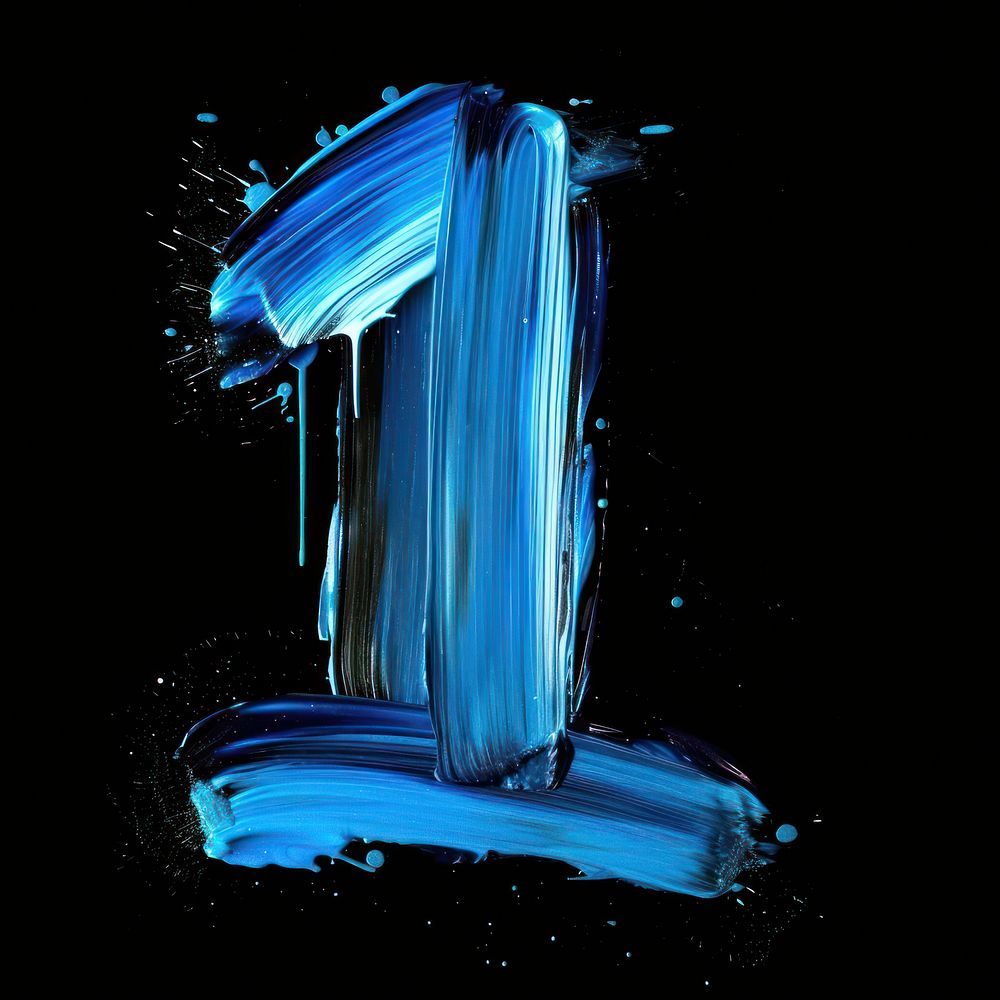 Number 1 background blue art. | Free Photo Illustration - rawpixel
