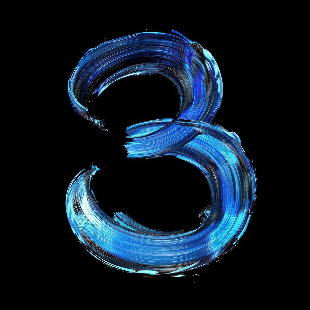 Number 3 blue illustration accessories. | Free Photo Illustration ...