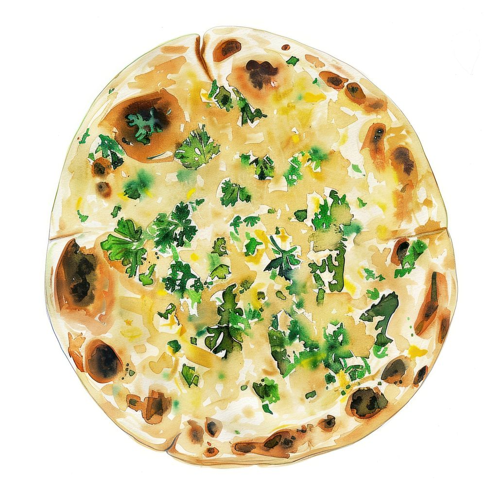 An isolated Naan food illustration | Free Photo Illustration - rawpixel