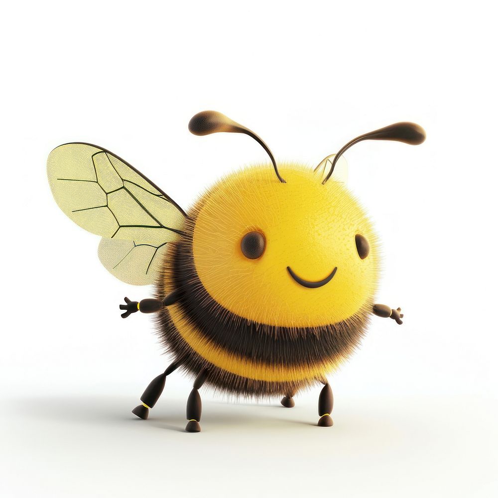 Bee character insect happy. | Free Photo Illustration - rawpixel