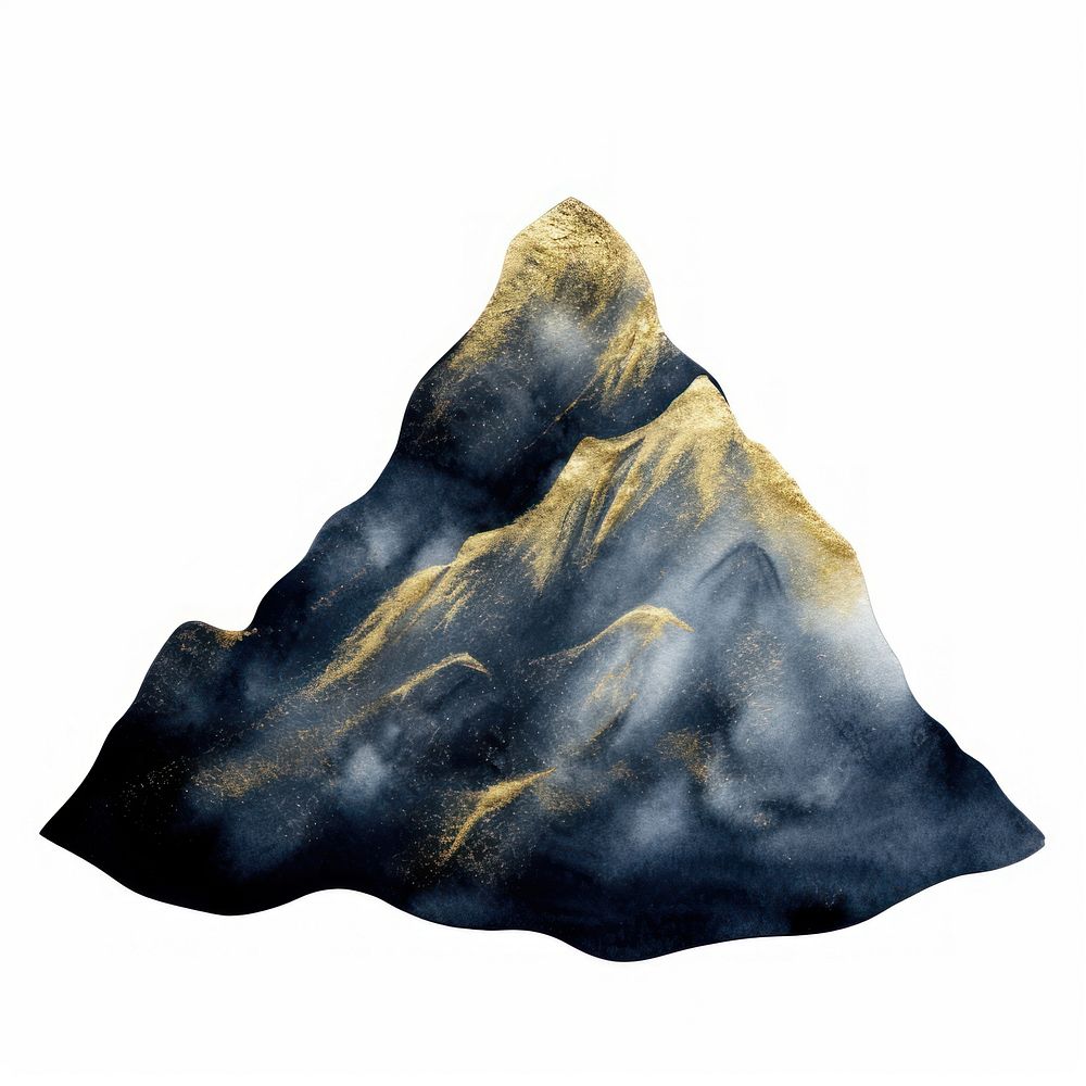 Indigo mountain illustration watercolor nature. | Free Photo ...