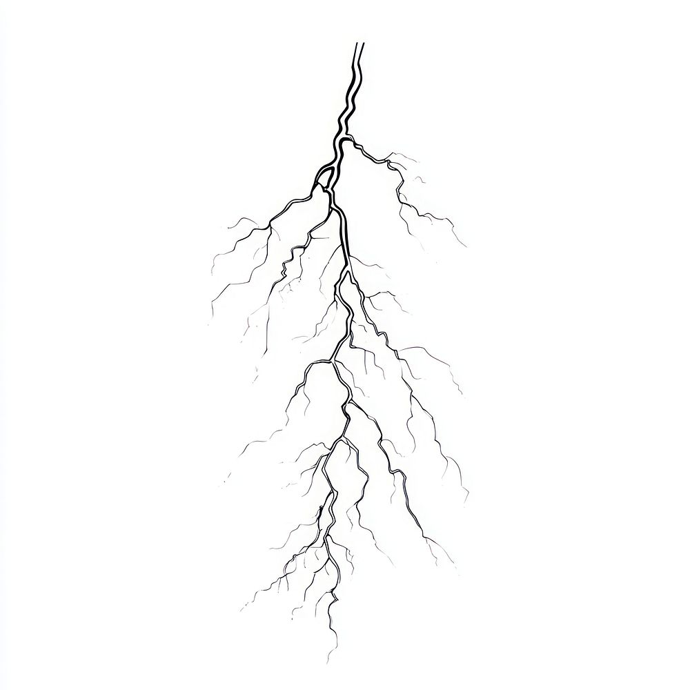 Thunder drawing black art. | Free Photo Illustration - rawpixel