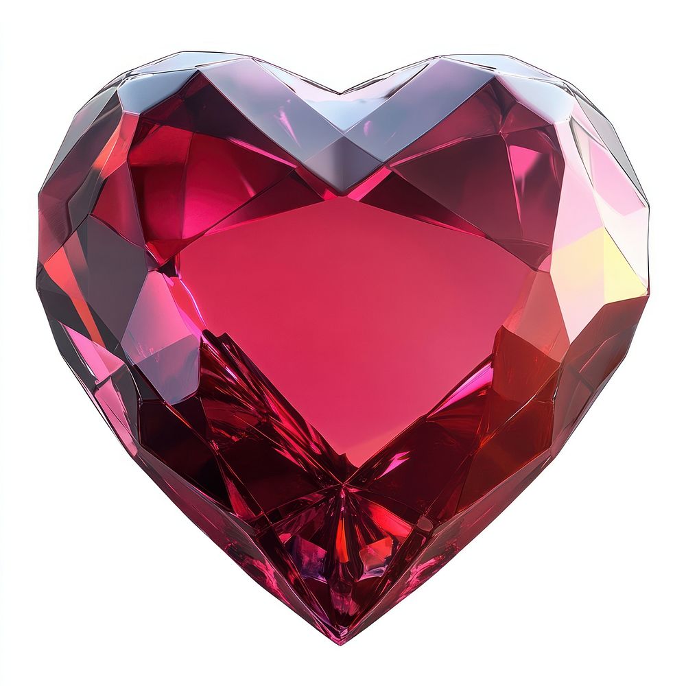Ruby heart gemstone accessories valentine's. | Free Photo Illustration ...