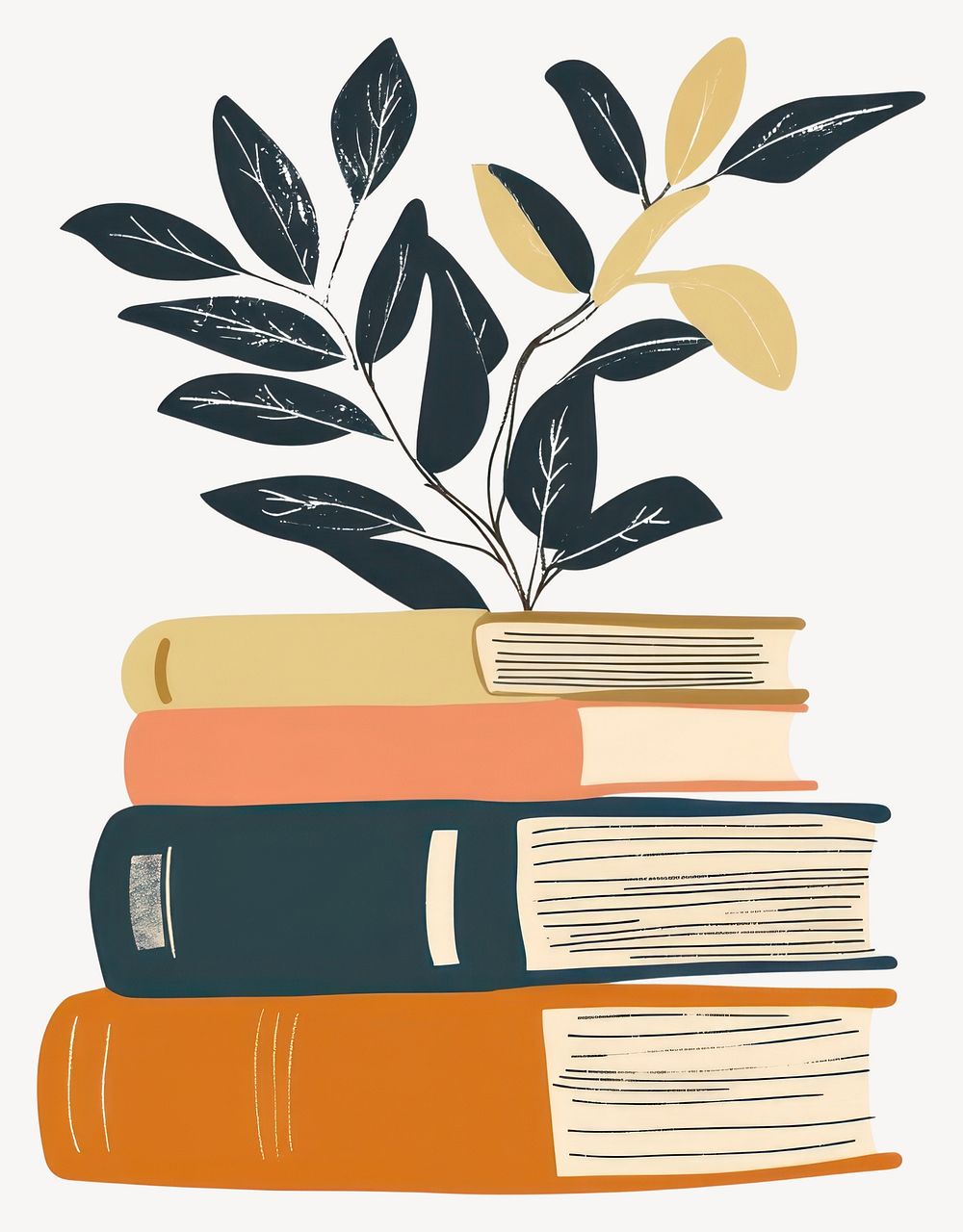 Books art illustration plant vector | Free Vector - rawpixel