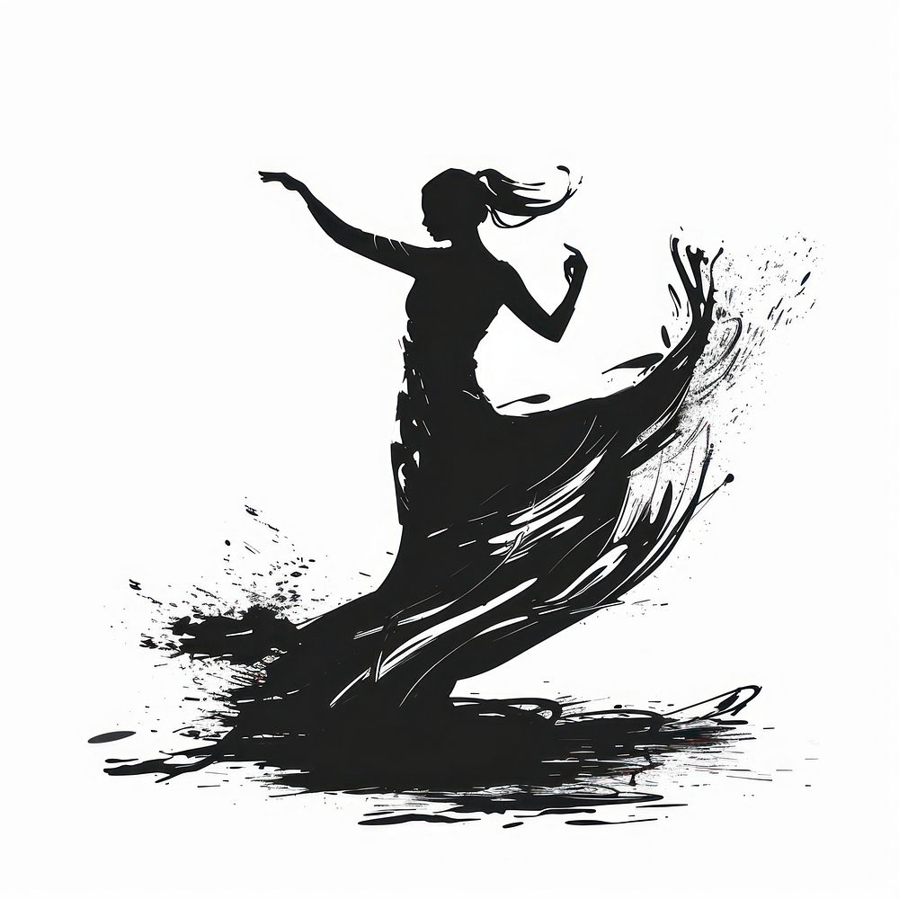 Women dance shape silhouette illustration | Free Photo Illustration ...