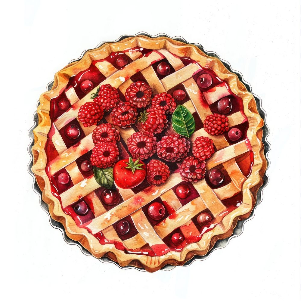 An isolated Christmas berry pie | Free Photo Illustration - rawpixel