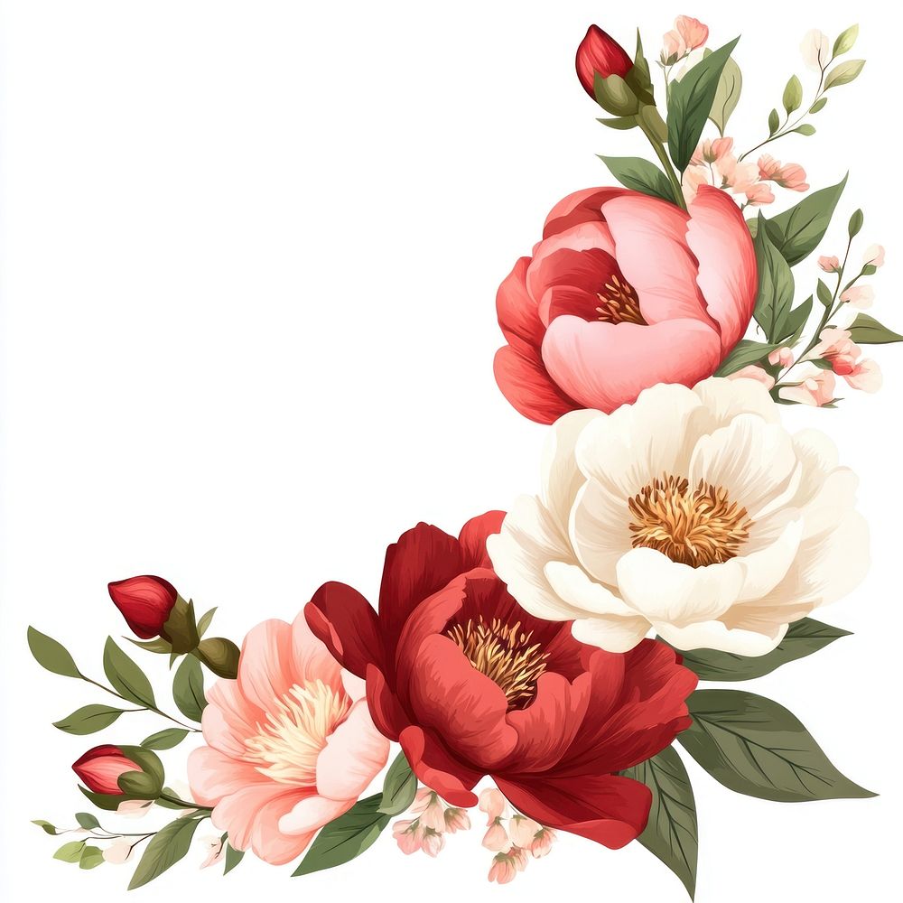 Beautiful floral corner design flower | Free Photo Illustration - rawpixel