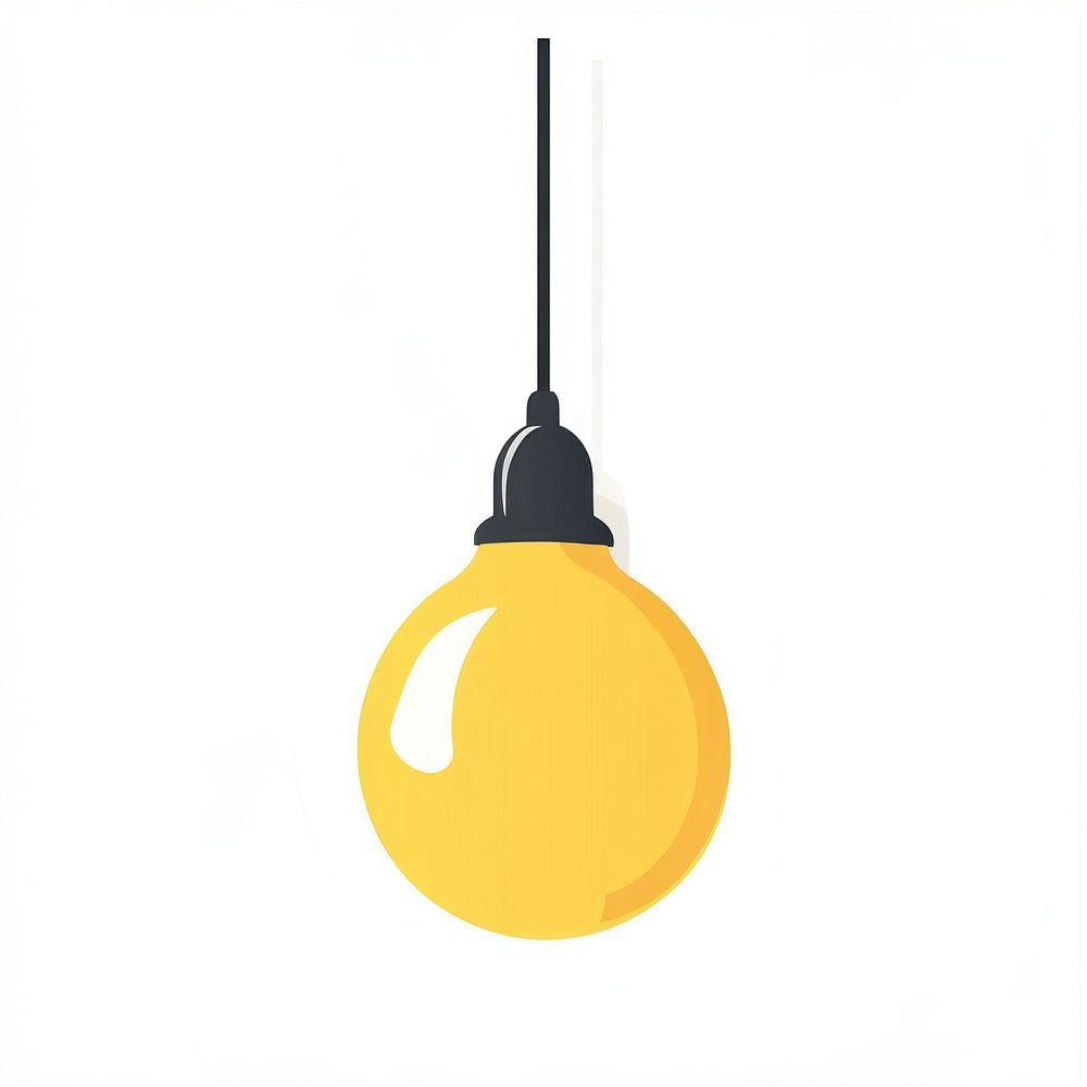 Light buld illustration minimalist yellow. | Free Photo Illustration ...