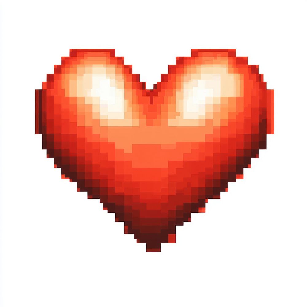 Six pixel red heart icon | Free Photo Illustration - rawpixel