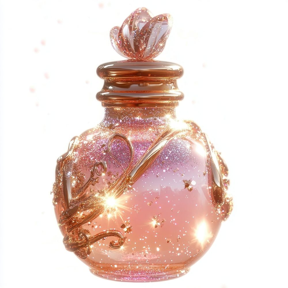Sparkle potion perfume bottle pink. | Free Photo Illustration - rawpixel
