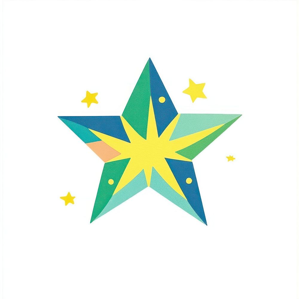 Papercut star illustration decorative geometric. | Free Photo ...