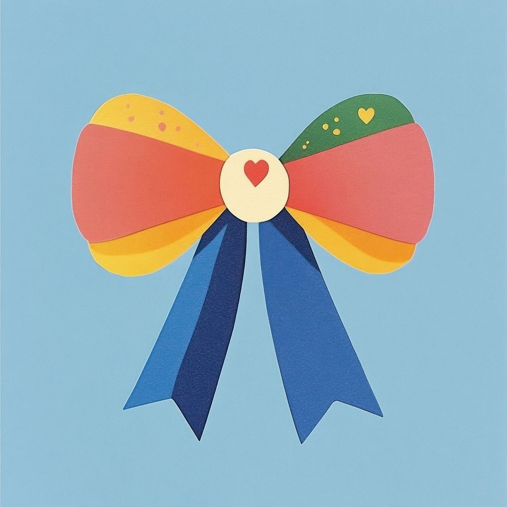Papercut bow ribbon background illustration | Free Photo Illustration ...
