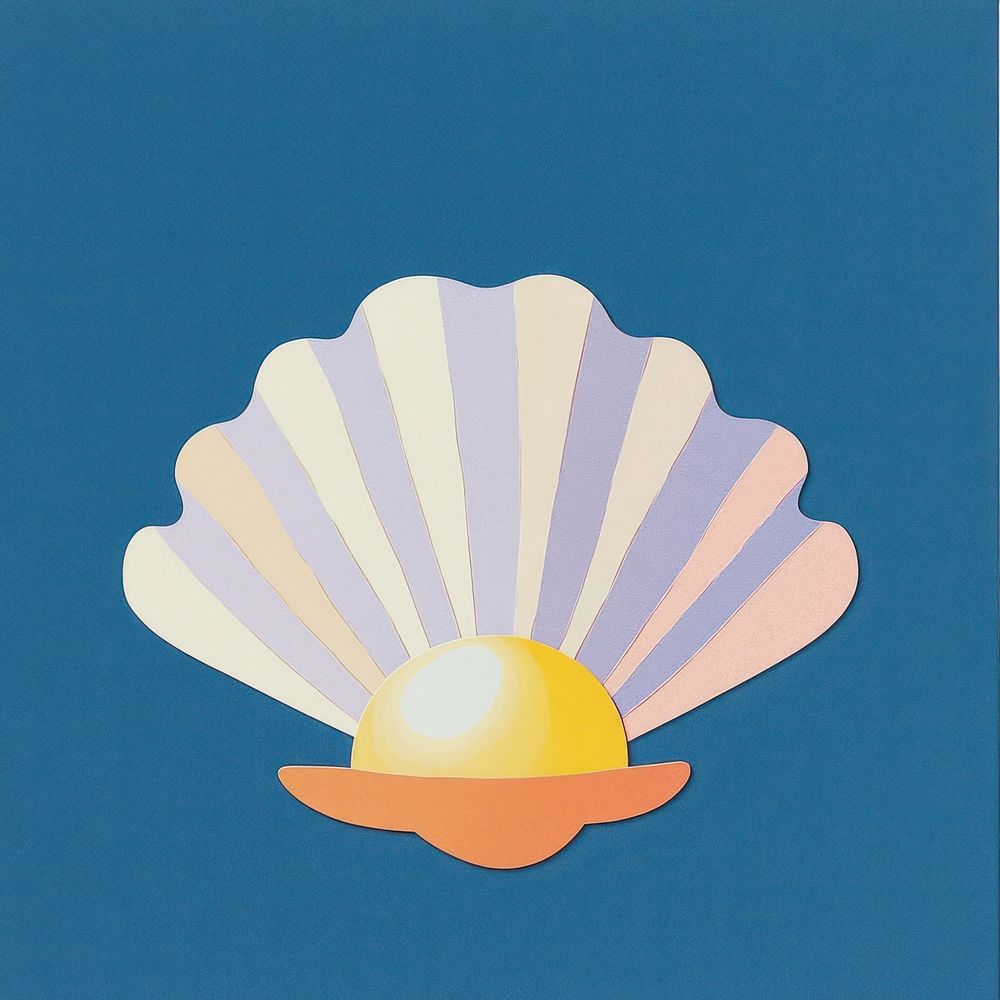 Papercut calm pearl seashell invertebrate | Free Photo Illustration ...