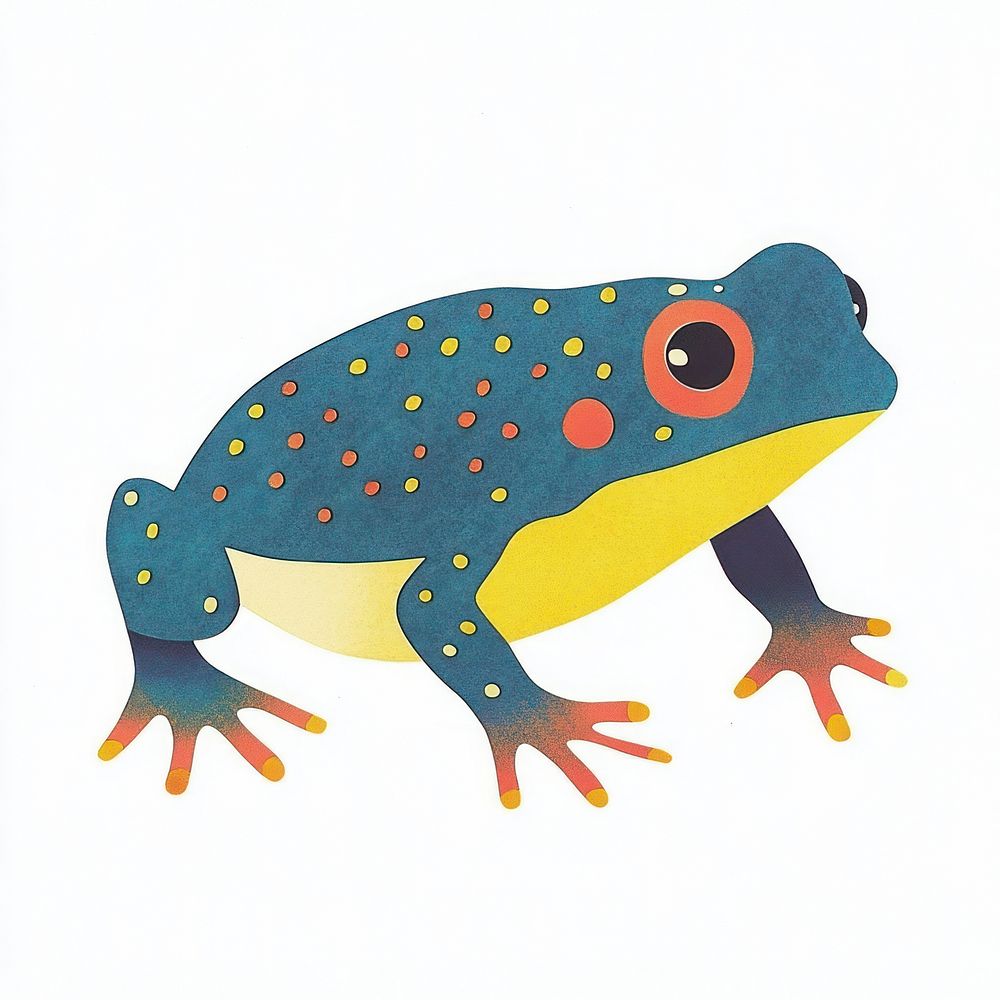 Papercut cute frog amphibian illustration | Free Photo Illustration ...