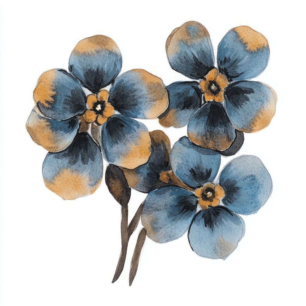 Aesthetic Forget-Me-Nots flower flowers art | Free Photo Illustration ...