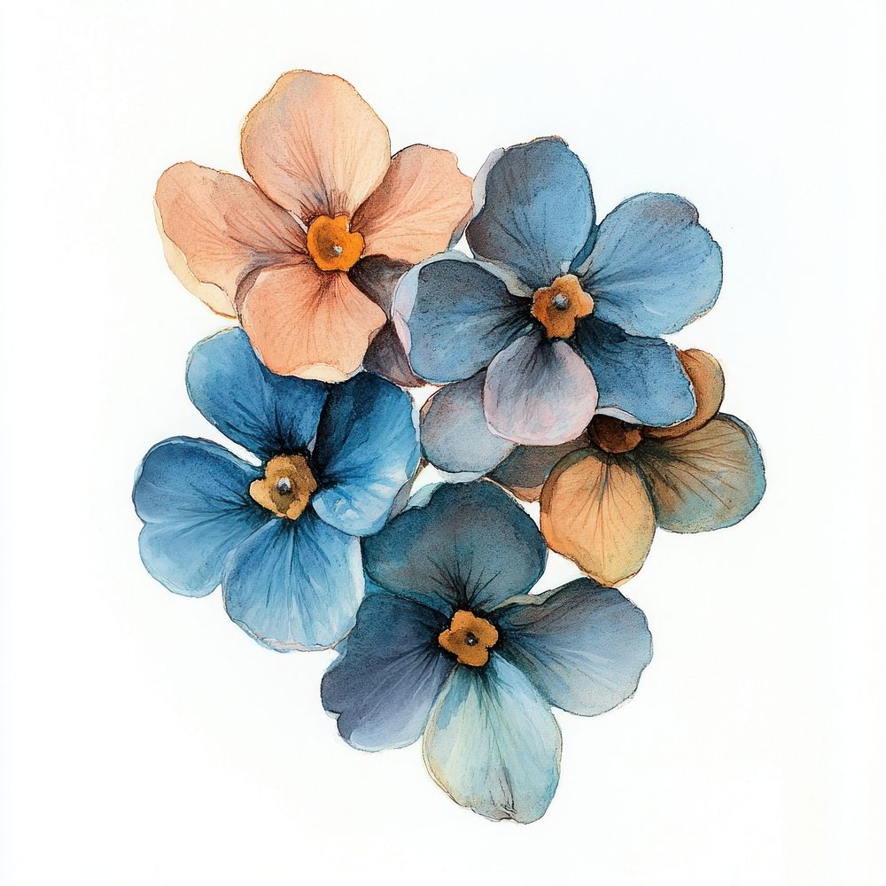 Aesthetic Forget-Me-Nots flower flowers art | Free Photo Illustration ...