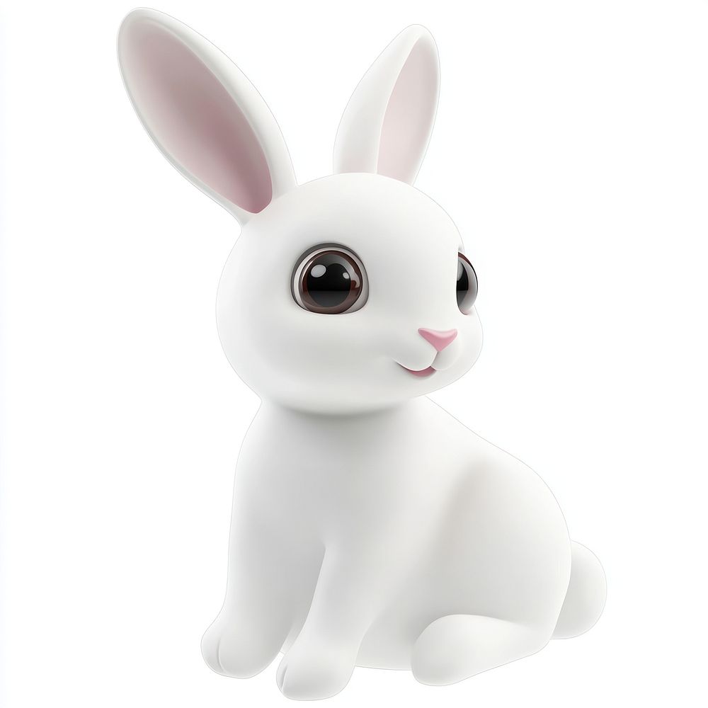 White bunny illustration cartoon animal. | Free Photo Illustration ...